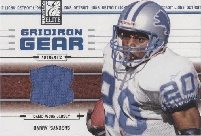 2004 Donruss Elite - Gridiron Gear Barry Sanders #GG-24 Silver /150 ...
