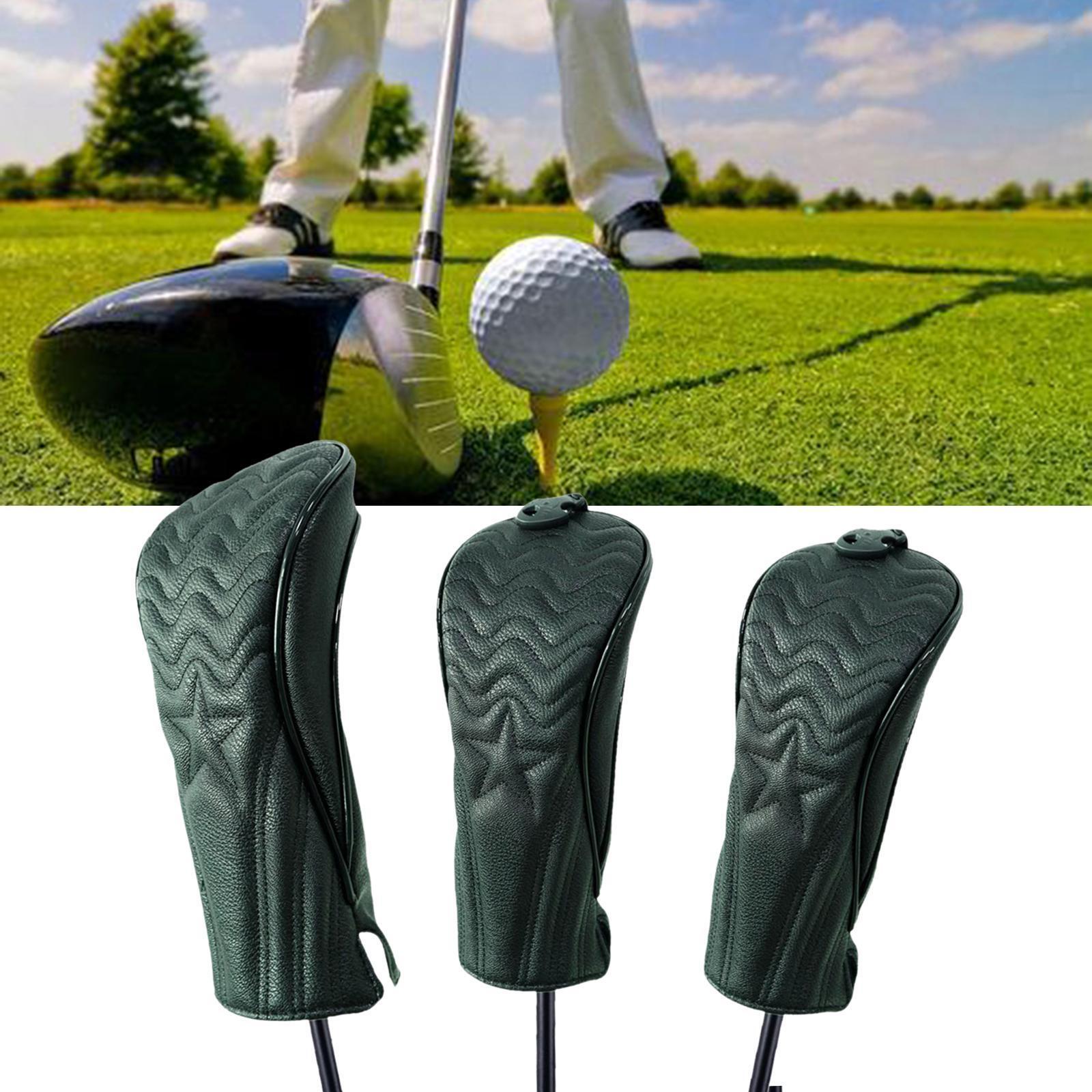 3Pcs 3x Waterproof Golf Wood Headcover Anti-slip Drivers Covers Club ...