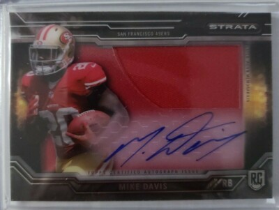 MIKE DAVIS 2015 TOPPS STRATA CLEAR CUT AUTOGRAPH RELIC ROOKIE CARD # ...