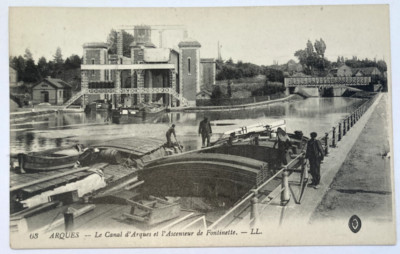 Canal d'Arques Boat Lift French France Vintage Unposted Postcard | eBay