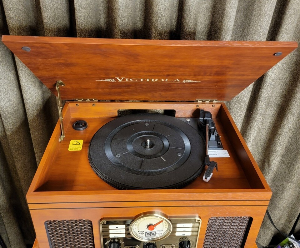 Victrola 6 in 1 Record Player w/ Bluetooth Cassette CD FM Retro ...