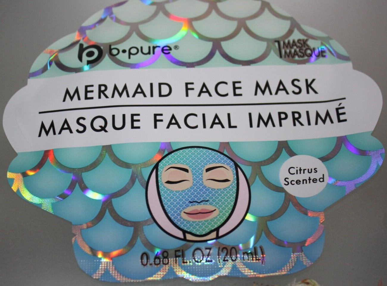 Mermaid + Sprinkles Facial Masks Citrus & Berry Scented Set of 2 New | eBay