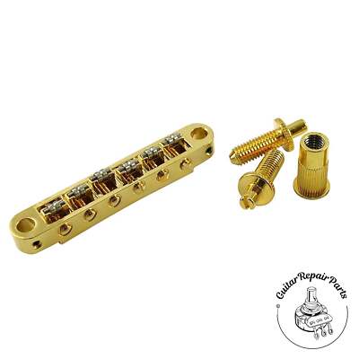 TonePros TPFR-G Locking Nashville TuneOMatic Roller Bridge, Metric Post ...