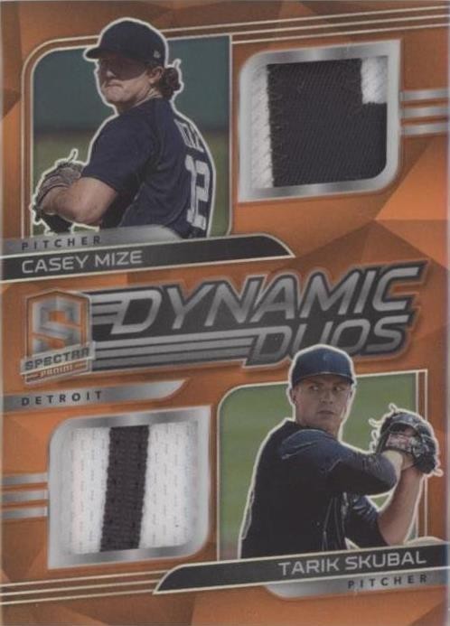 2021 Panini Spectra - Dynamic Duos Materials Casey Mize, Tarik Skubal # ...