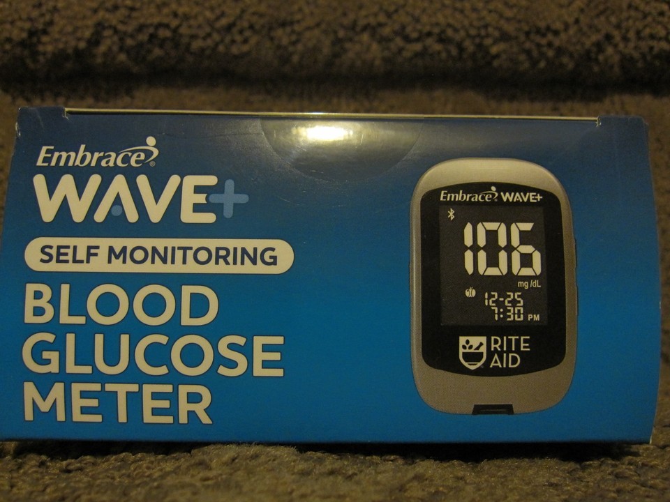 Blood Glucose Self Monitoring Meter Bluetooth EMBRACE WAVE+ BRAND NEW ...