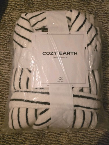 Cozy Earth Striped Luxe Bath Robe Size XS | eBay