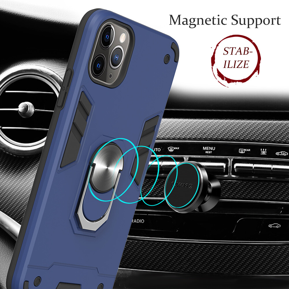 For OPPO AX5S AX7 A16 A52 A53 A74 A91 Shockproof Ring Stand Holder Case ...