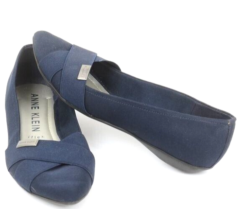Anne Klein Oleesa iFlex Navy Blue Women's 10 Slip-on Flat Pointy Toe Shoes | eBay