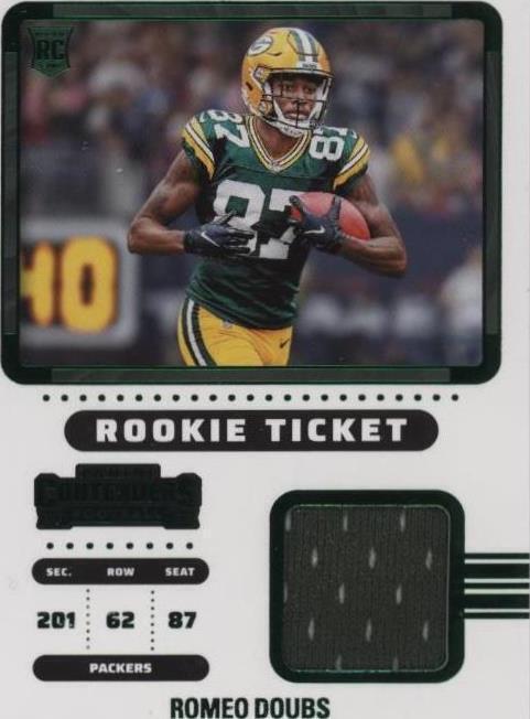 2022 Panini Contenders - Rookie Ticket Swatches Romeo Doubs #RTS-RDO ...