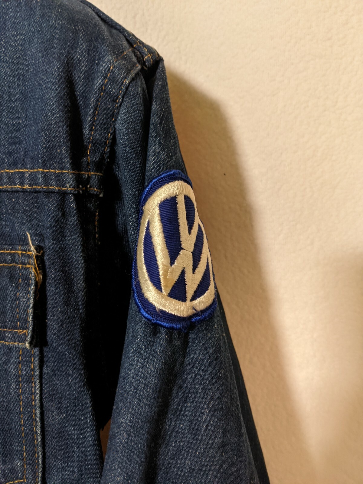Madewell Vintage 1950s Denim Workwear Pleated Jacket Volkswagen 40 USA ...