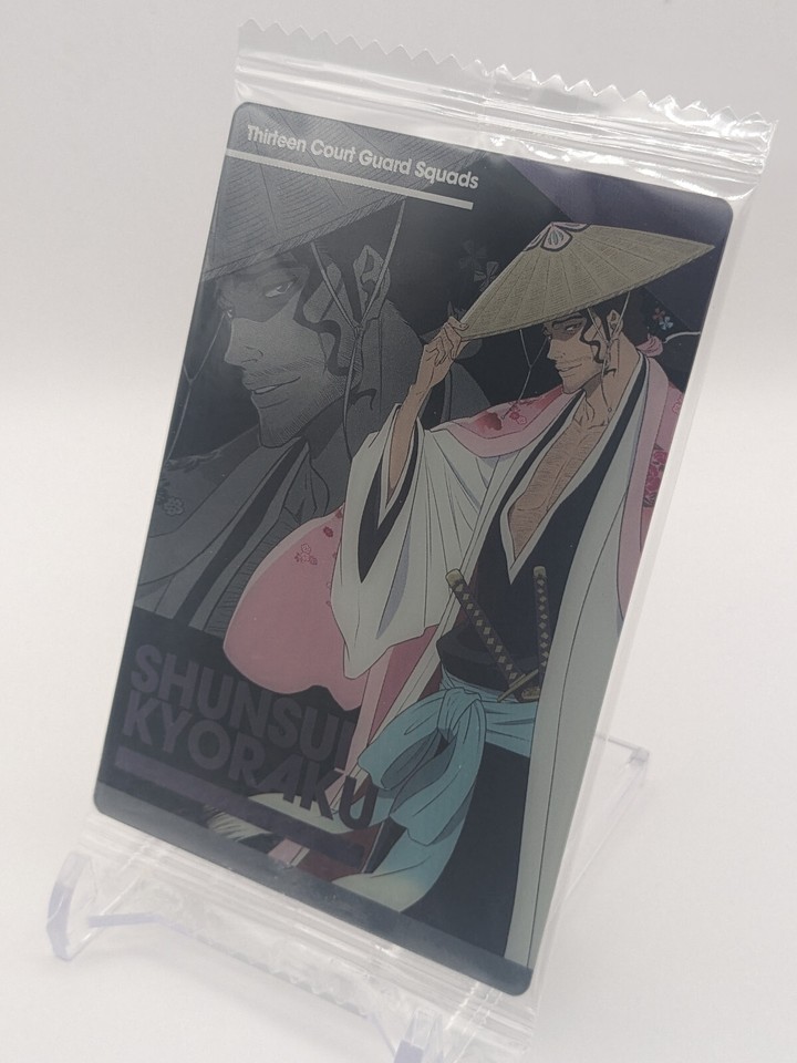 Shunsui Kyoraku UnOpen Plastic wafer card Bleach 2023 16 N BANDAI JUMP ...