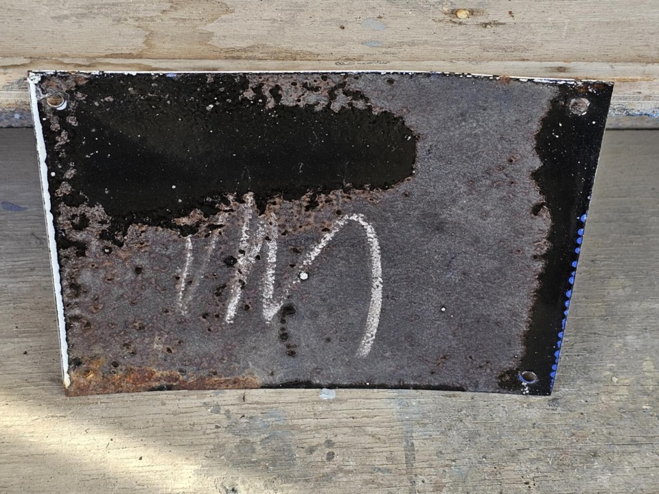 Genuine vintage enamel porcelain house number 638 street House sign ...