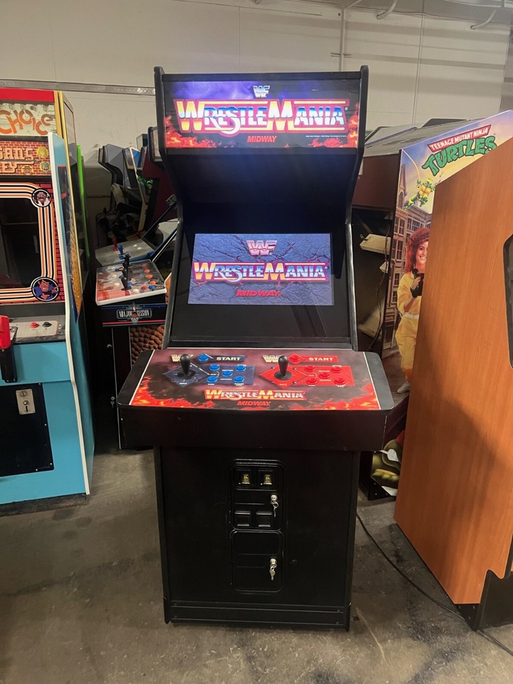 WRESTLEMANIA ARCADE MACHINE by MIDWAY WWF 1995 (Excellent Condition) | eBay