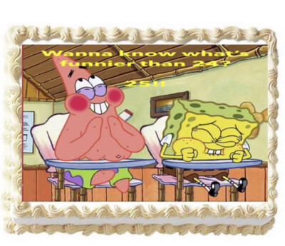 Sponge Patrick bob EDIBLE Image Personalized Image 1/4 sheet cake | eBay