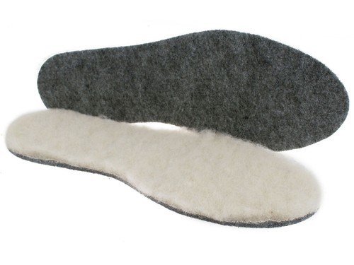 Wool Sheepskin Felt Thick Fluffy Shoes Insoles Boots Inner Soles Size 3 ...