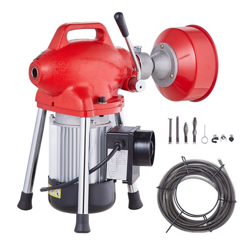 VEVOR Drain Cleaner Machine 66FT x 5/8In 250W Sectional Snake Auger ...