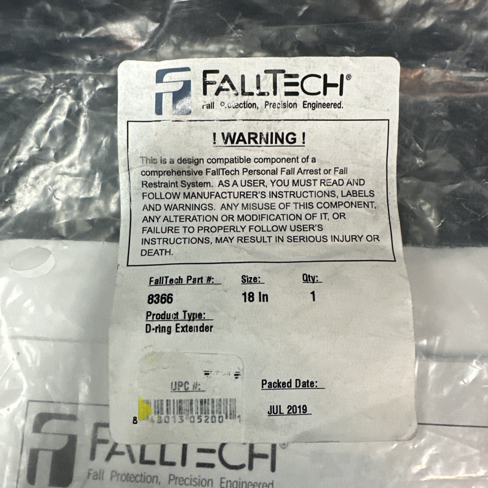 FallTech 8366 18in D-ring Extender Hook for sale online | eBay