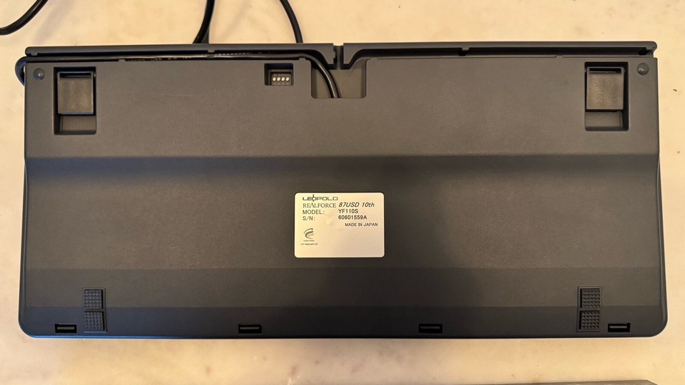 Realforce 87U 10th Anniversary Variable Silent YF110S Grey/Blue & Wrist ...