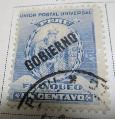 Peru Stamp 1895 1C Antique StampBook3-518 | eBay