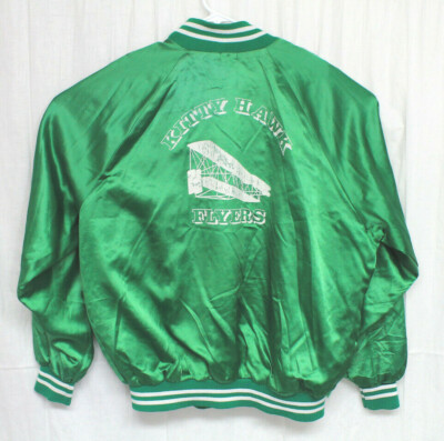 Vintage Kitty Hawk Flyers Satin Jacket Windbreaker Airplane Size XL | eBay