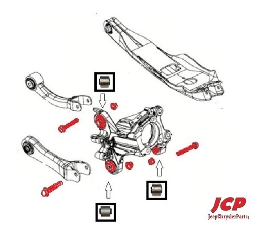 2 X REAR KNUCKLE BUSHING REPAIR KIT for JEEP CHEROKEE KL 2014-2020 3.2L ...