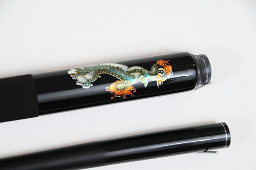 Silver/ Green Lions Pool Cue, Billiards Custom Graphite Cue FREE ...