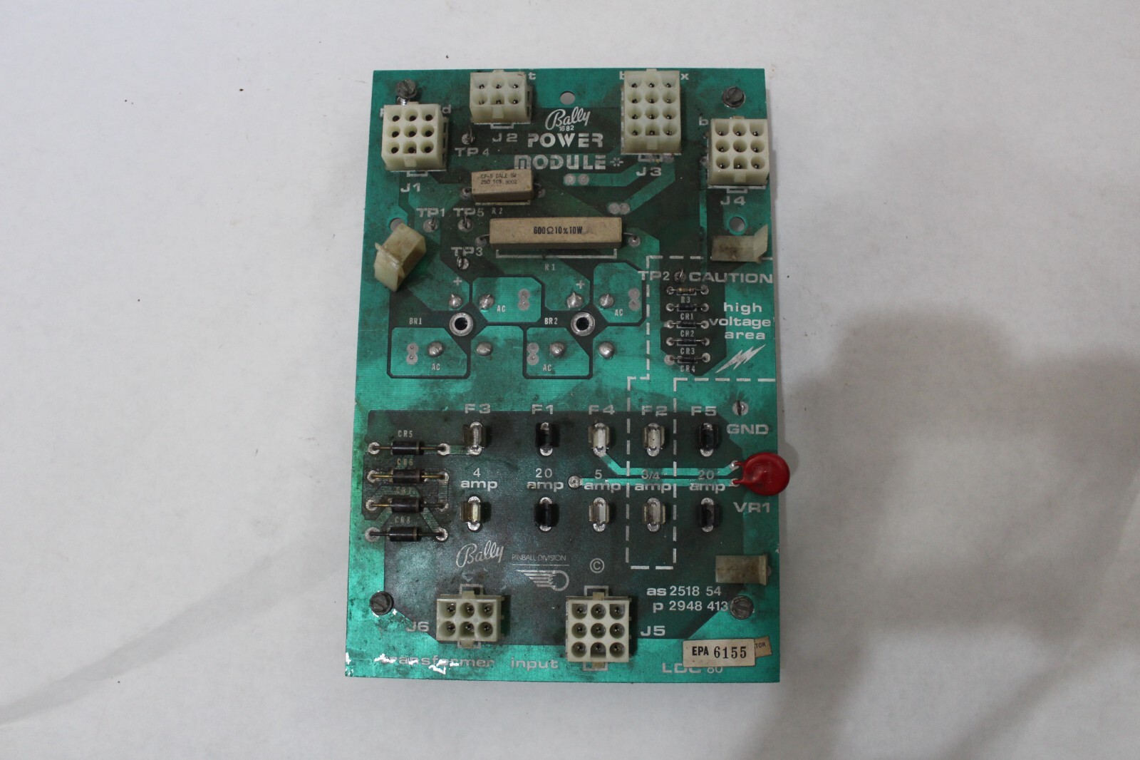 Bally Pinball Machine power Module board #as2518-54 UNTESTED 2 | eBay