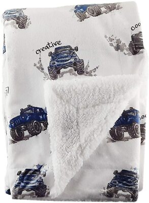 Baby Boy Fleece Newborn + Blanket | 75x100cm | Pram, Cot, Moses ...