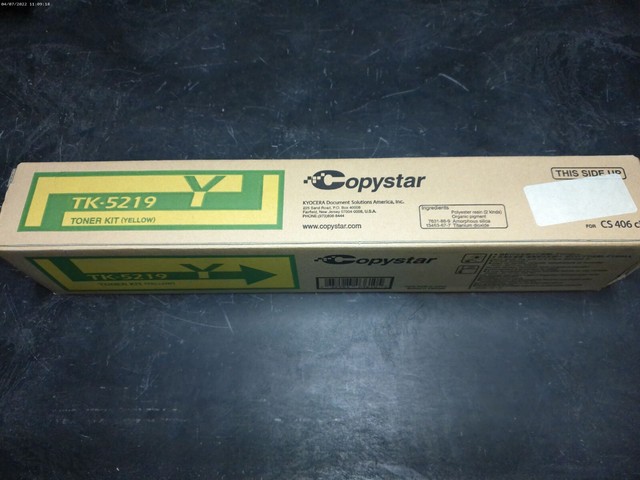 Genuine Copystar TK-5219Y (1T02R6ACS0) Toner Cartridge YELLOW 15K for ...