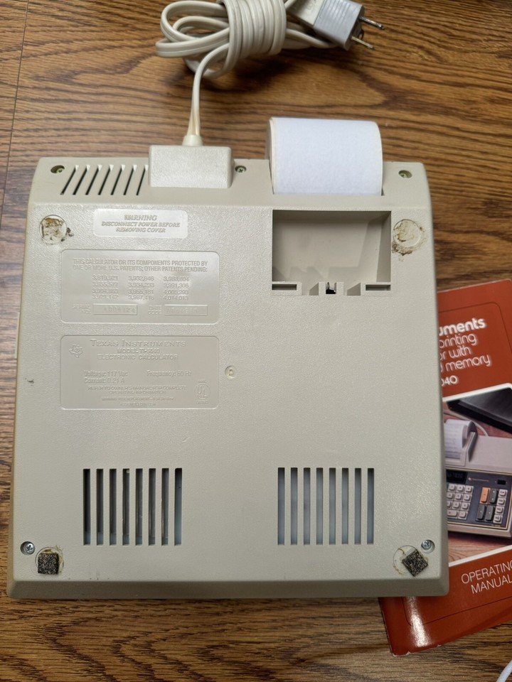 Vintage Texas Instruments TI-5040 Thermal Printing Calculator. Includes ...