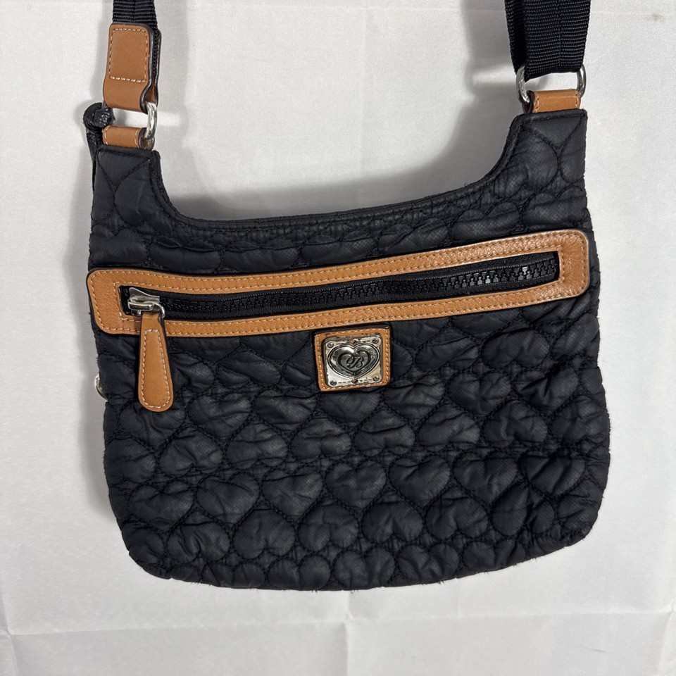 Brighton Heart-To-Heart Crossbody Bag Quilted Teal Adjustable Strap ...