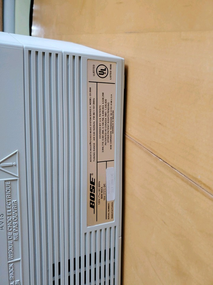 Bose Acoustic Wave Stereo Music System Series II CD-2000 with Power ...
