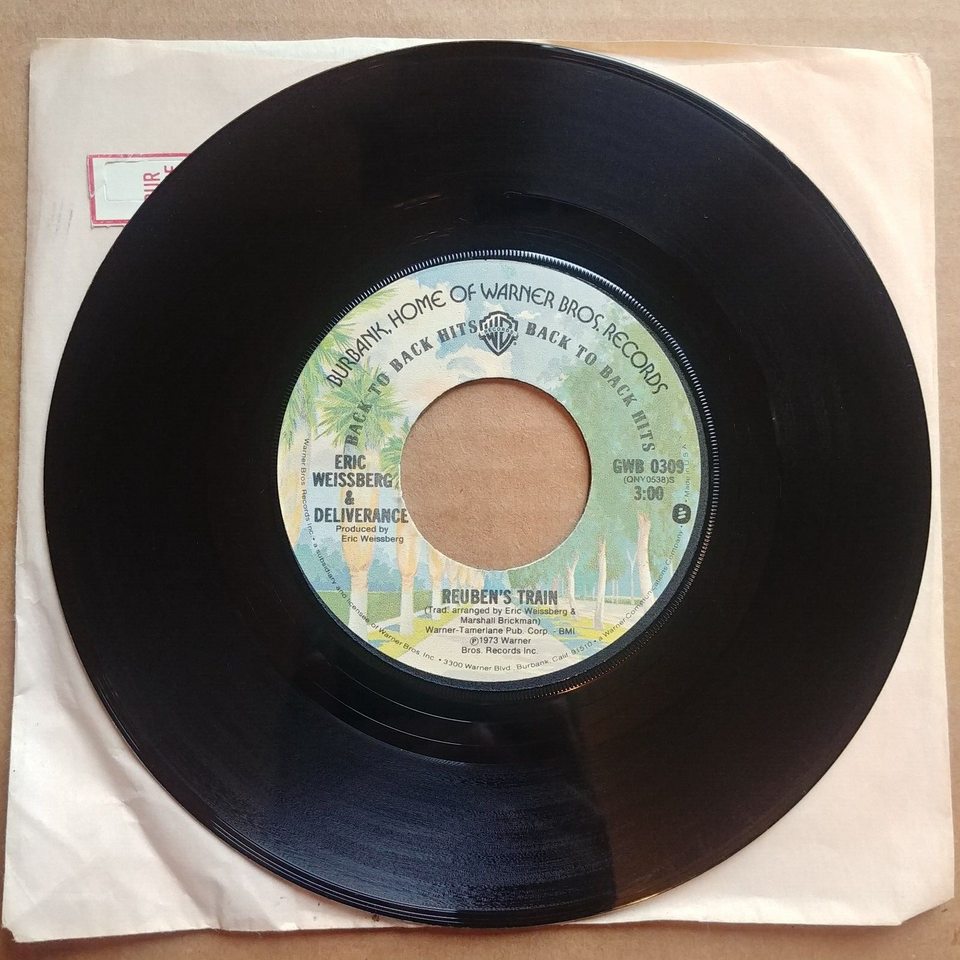 ERIC WEISSBERG Dueling Banjos 45 7" POP ROCK Record Vinyl Warner ...