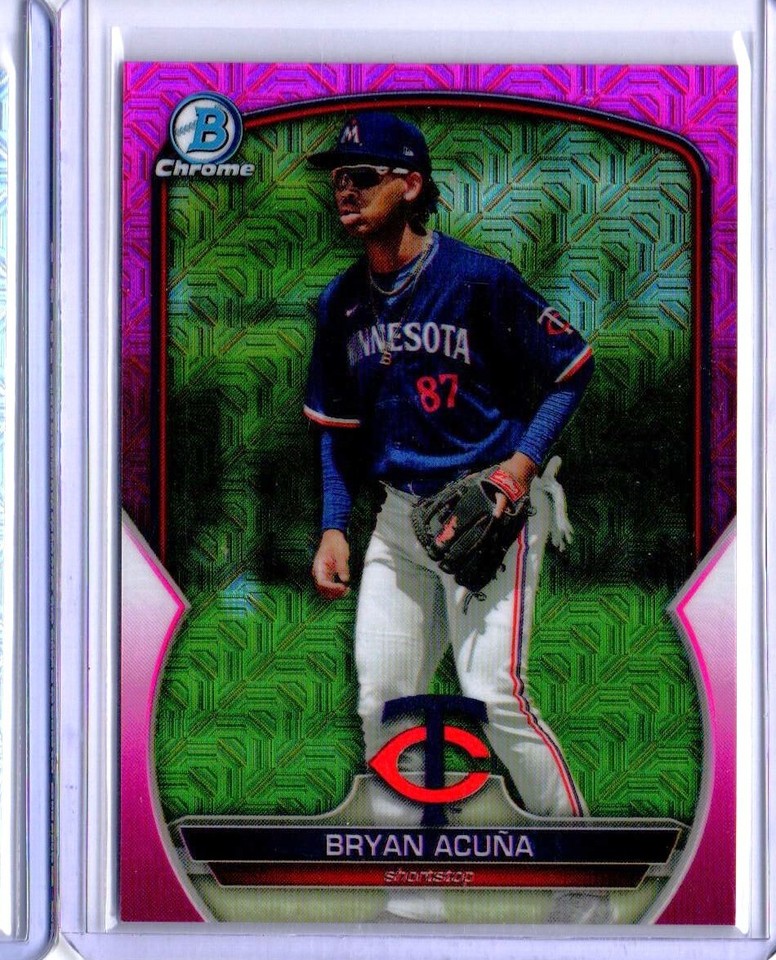 2023 Bowman Chrome Bryan Acuna #BCP-193 Purple Mojo Refractor /299 Twins | eBay