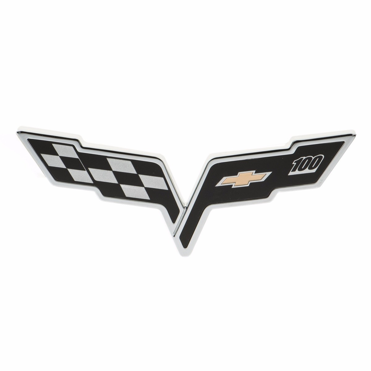 Chevy Cross Flag Emblems C8 Corvette Crossed Flags Emblem Steel Sign