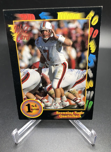 1991 AAA Sports Inc. Wild Card #64 Browning Nagle New York Jets RC ...