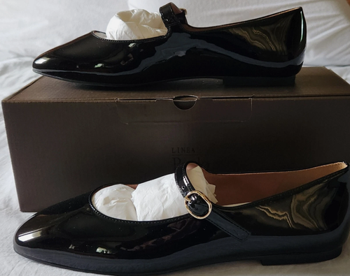 Linea Paolo Mona-L Black Patent Women's Mary Jane Shoes 9M New with Box ...