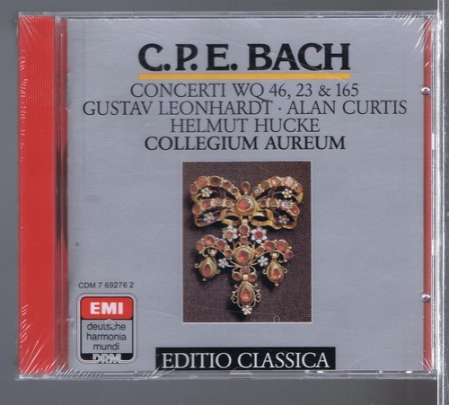 CPE BACH CD(SEALED)CONCERTI WQ 46.23 & 165.GUSTAV LEONHARDT / ALAN ...