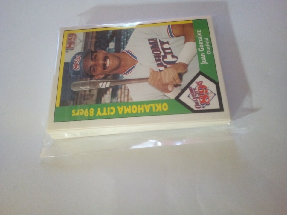 1990 CMC OKLAHOMA 89ERS GREEN BACKS TEAM SET JUAN GONZALEZ ROOKIE SHARP ...