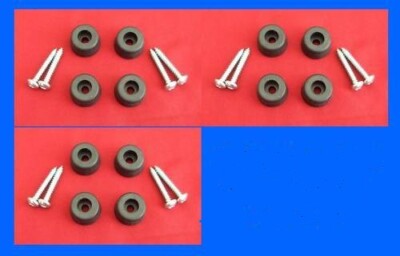 12 x RUBBER FEET WITH SCREWS FOR AMPLIFIERS HI-FI COMPONENTS Size: 21mm ...