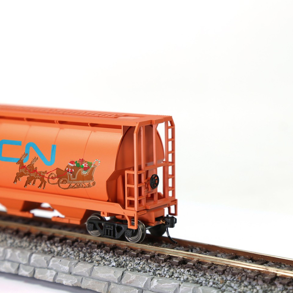 Evemodel HO Scale Cylindrical Covered Grain Hopper Car Christmas ...