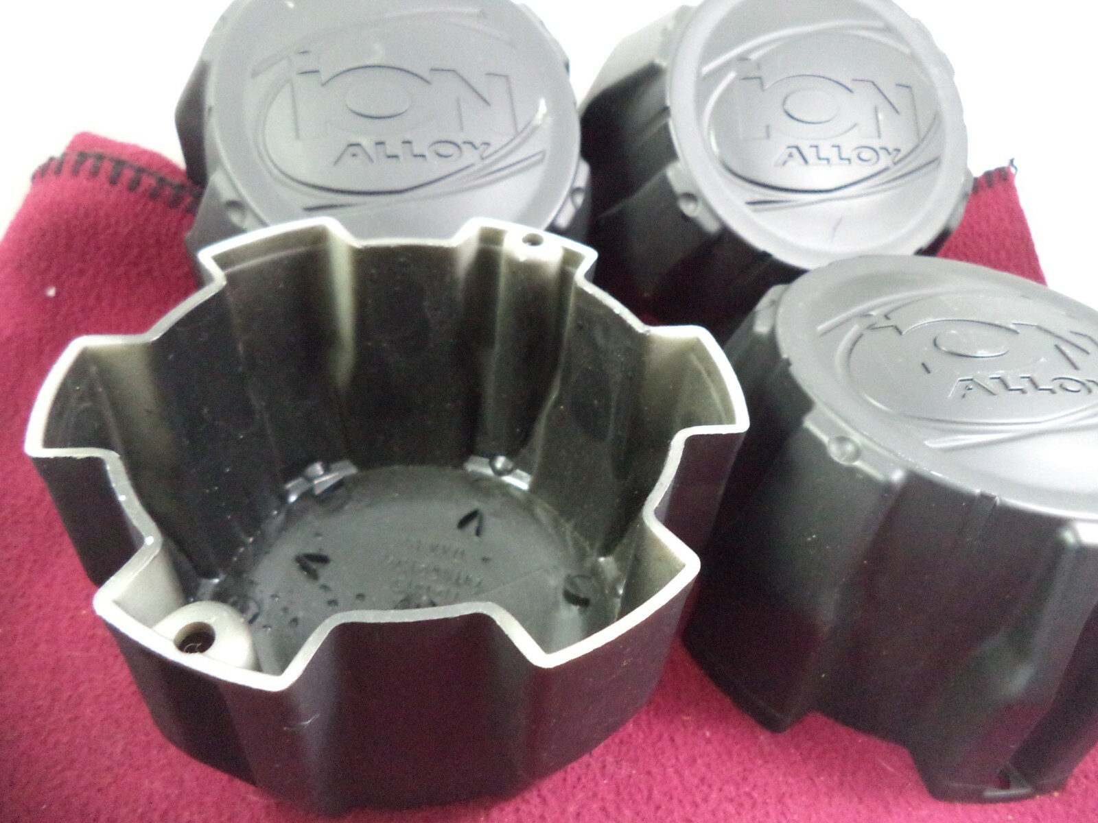 Ion Alloy Matte Black Custom Wheel Center Cap # MC179N102 / C101711 (4 ...