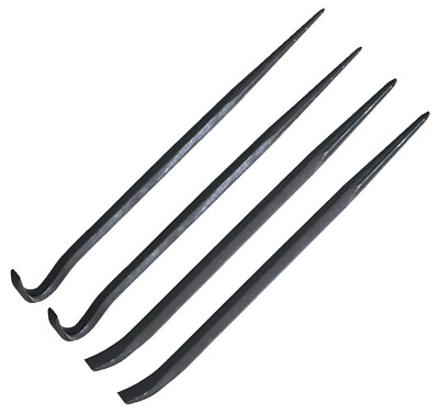 4pc Pinch Bar & Roll Bar Set Heavy Duty Industrial Grade Williams USA # ...