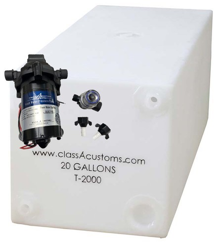 T-2000-CAC 20 Gallon Fresh Water Holding Tank & CAC 12 volt Water Pump ...