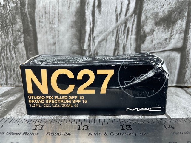 Mac Nc27 Studio Fix Fluid SPF 15 Foundation 1 FL Oz for sale online | eBay