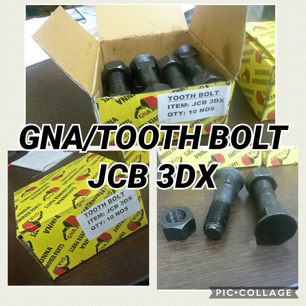 TOOTH POINT BOLT & NUT 10 PCS (PART NO. 826/00303 1340/0701) JCB ...