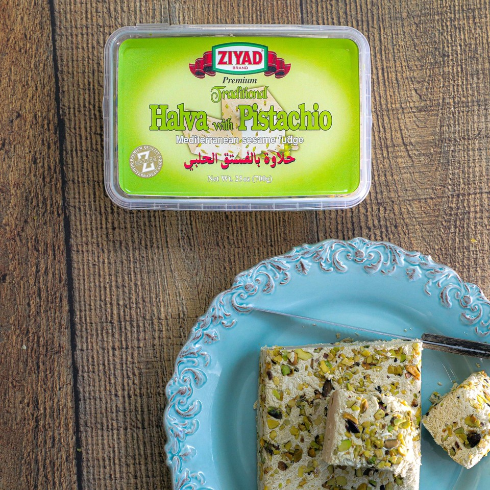 Traditional Mediterranean Sesame Fudge Halva, Pistachio with No ...
