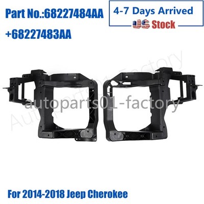 1Pair Headlight Headlamp Bracket For 2014-2018 Jeep Cherokee 68227484AA ...