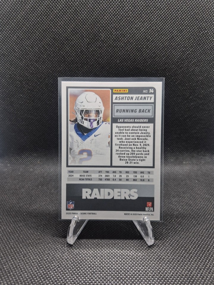2025 Score A Treat Ashton Jeanty Rookie RC Raiders! | eBay
