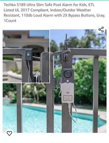 New Techko S189 Ultra Slim Pool Alarm, ETL Listed UL 2017 Compliant ...